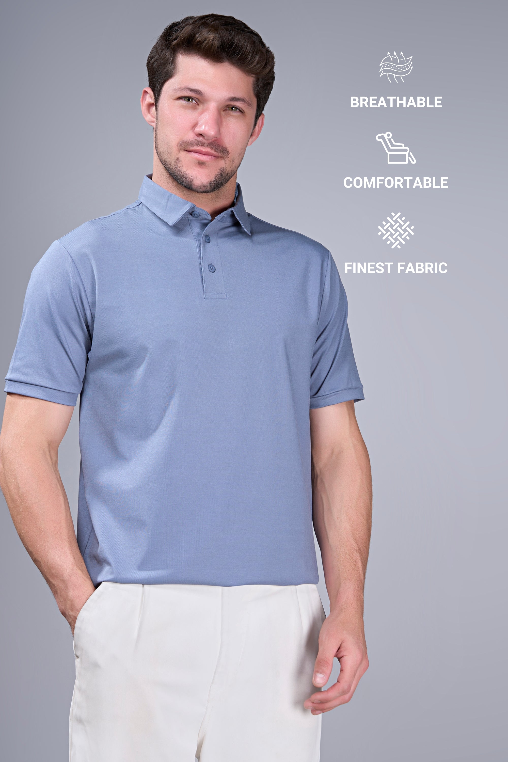 Grey - Bespoke Polo – Menology Clothing